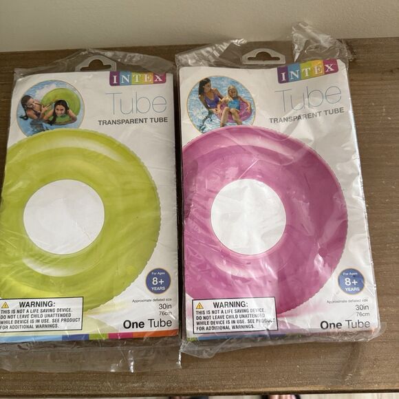 Intex | Other | 2 Intex 3 Inch Transparent Water Swim Ring Pool Float ...
